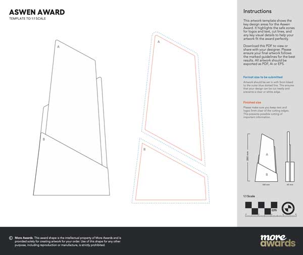 Aswen Award Template and Artwork Instructions | More Awards