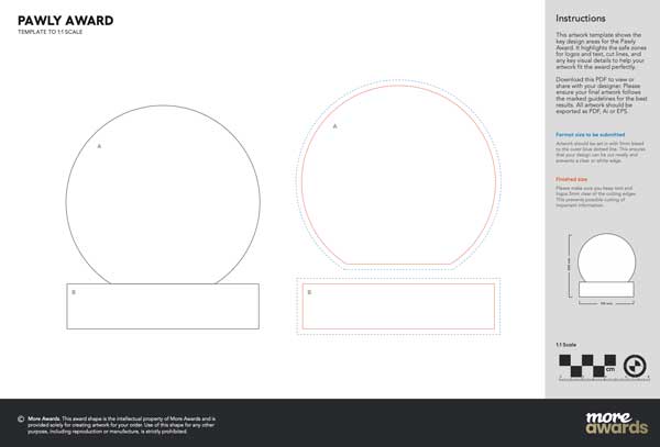 Pawly Award Template and Artwork Instructions | More Awards